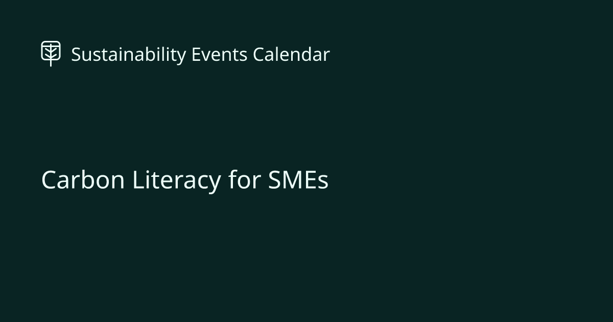 Carbon Literacy for SMEs