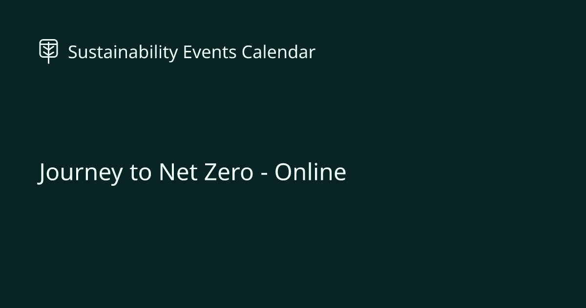 Journey to Net Zero - Online